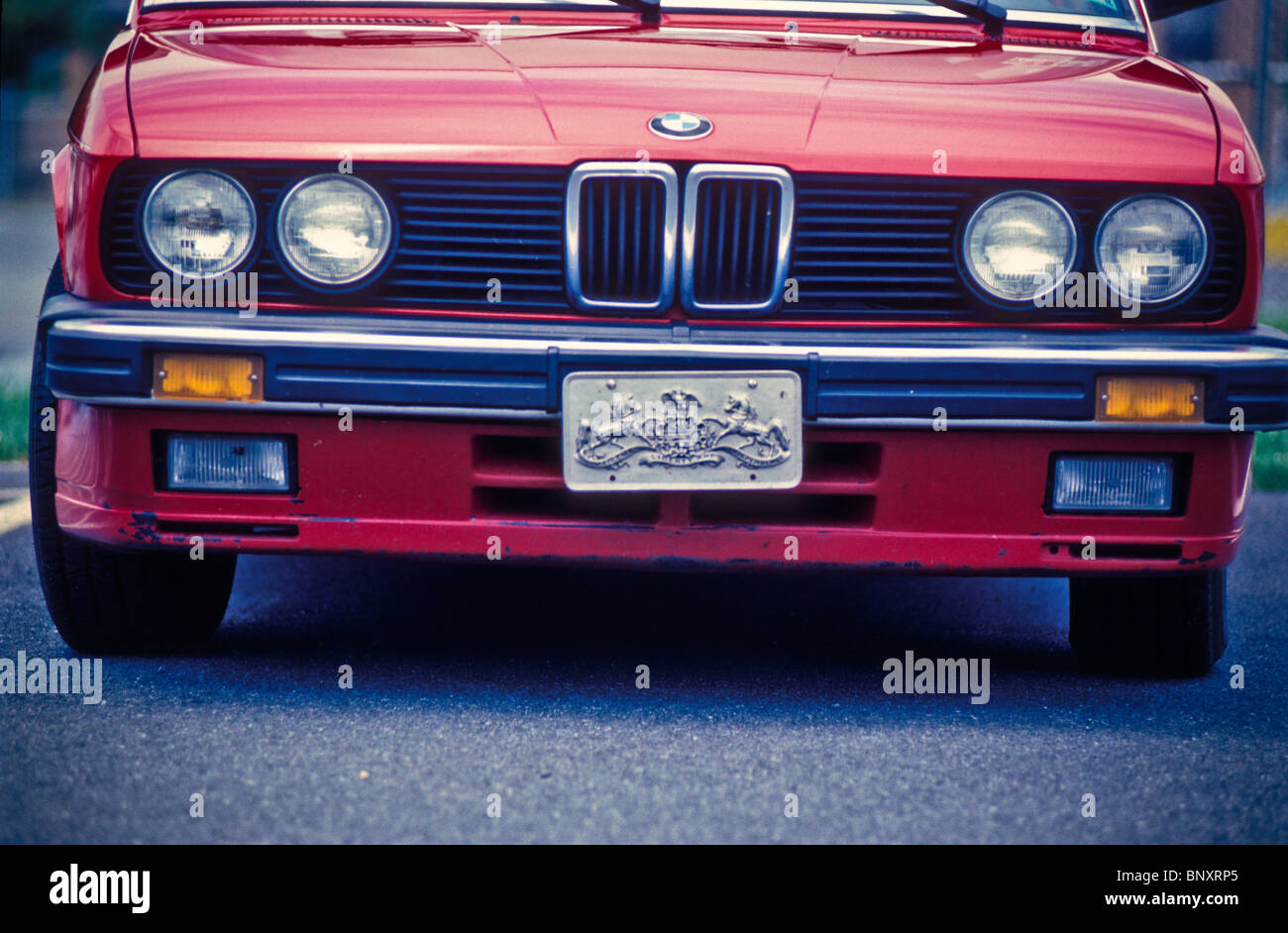 Red auto BMW Stock Photo - Alamy