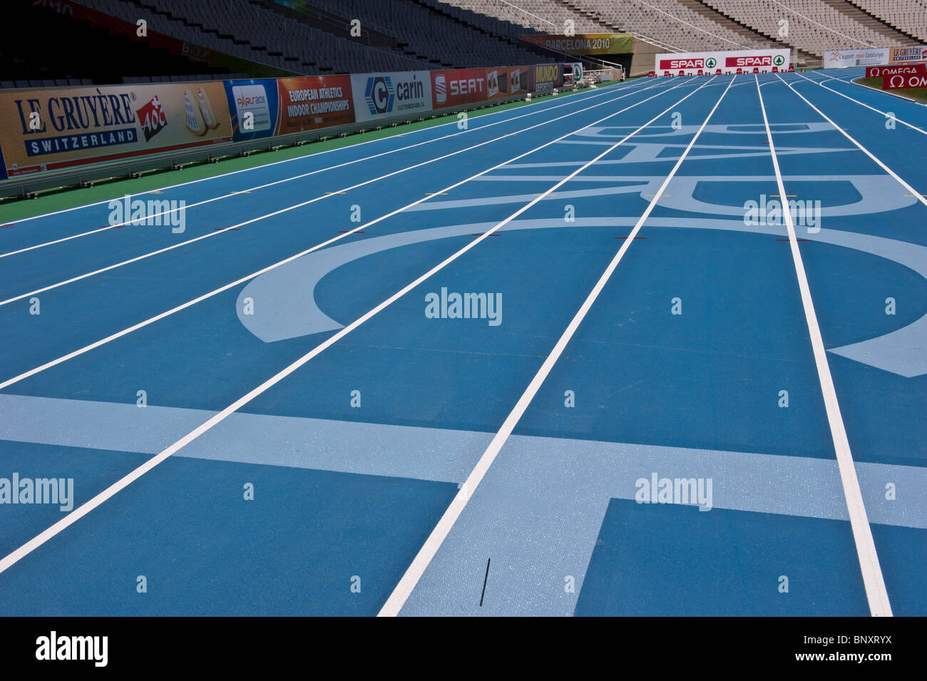 Athletics race track Stock Photo - Alamy