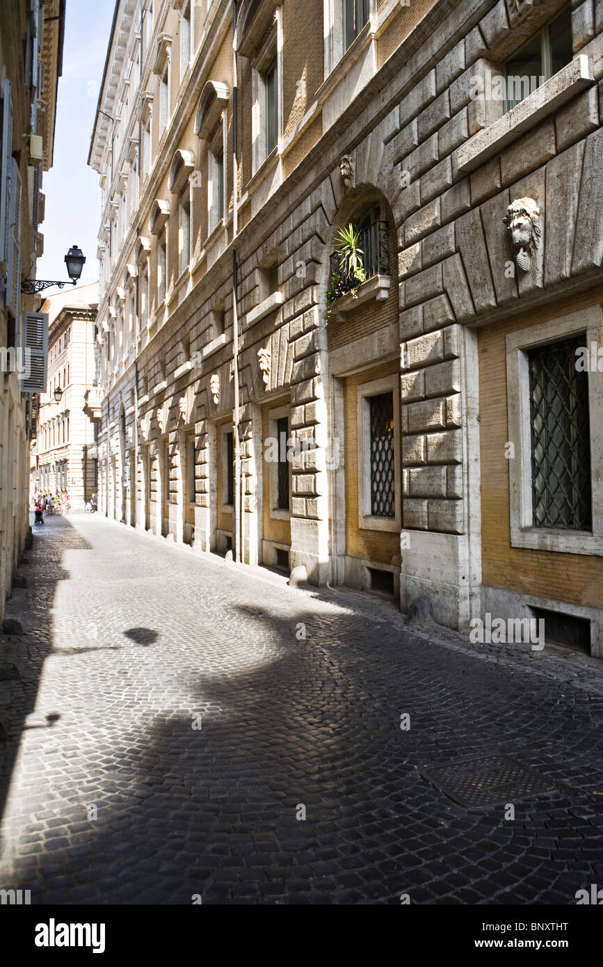 Italy, Rome, cobblestone street Stock Photo - Alamy