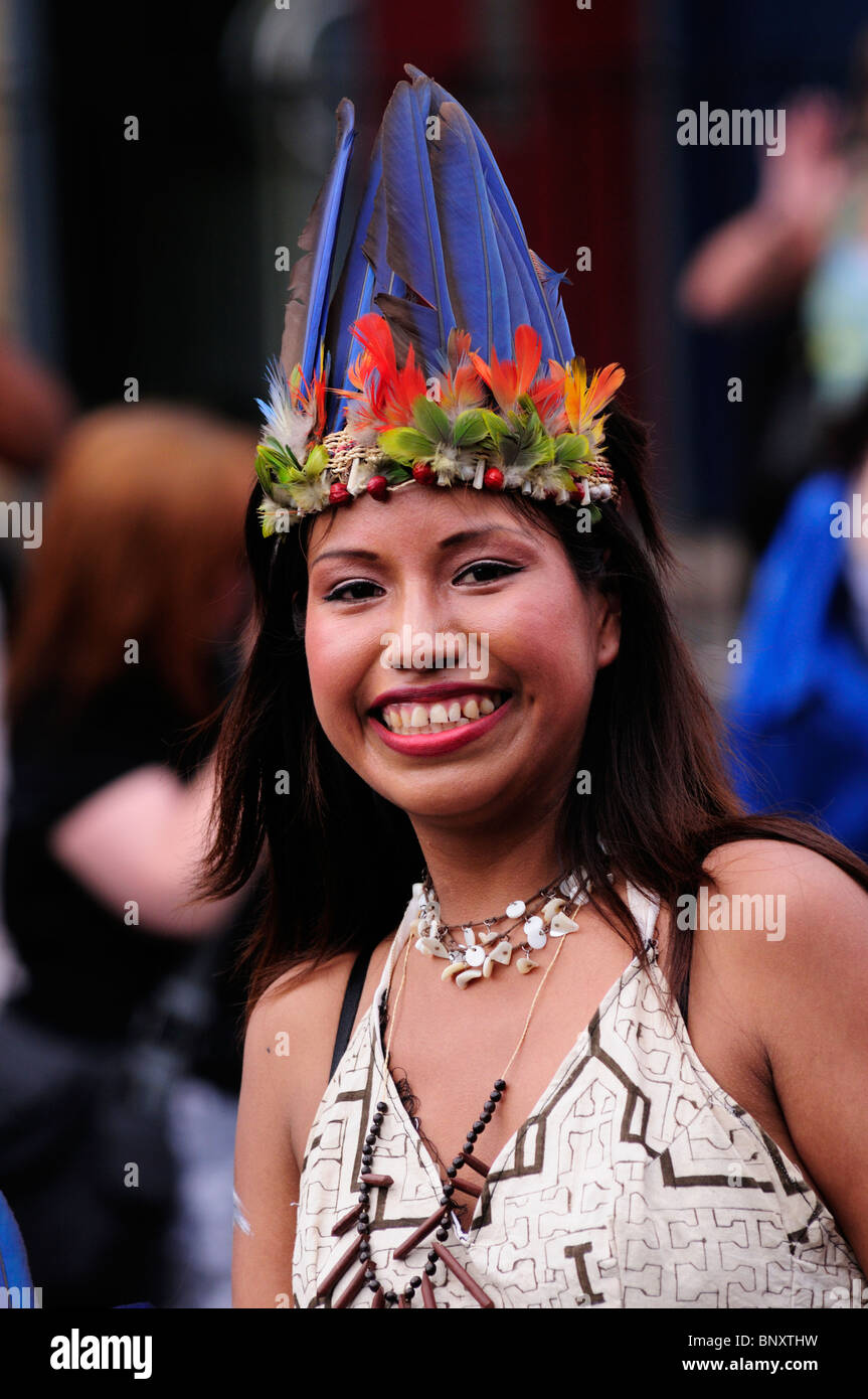 Dancer at the Carnaval del Pueblo Latin American Festival, London ...