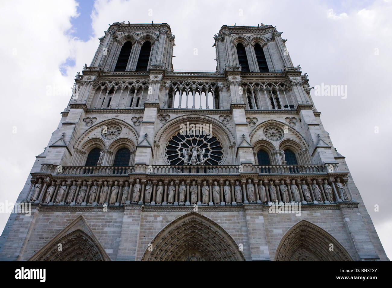 Paris notre dame cathedral bell towers hi-res stock photography and ...