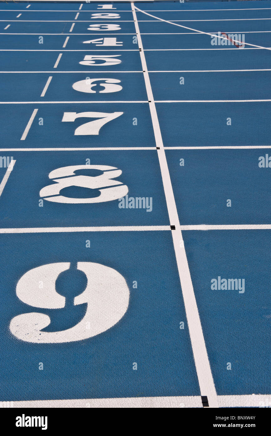 Athletics race track Stock Photo - Alamy