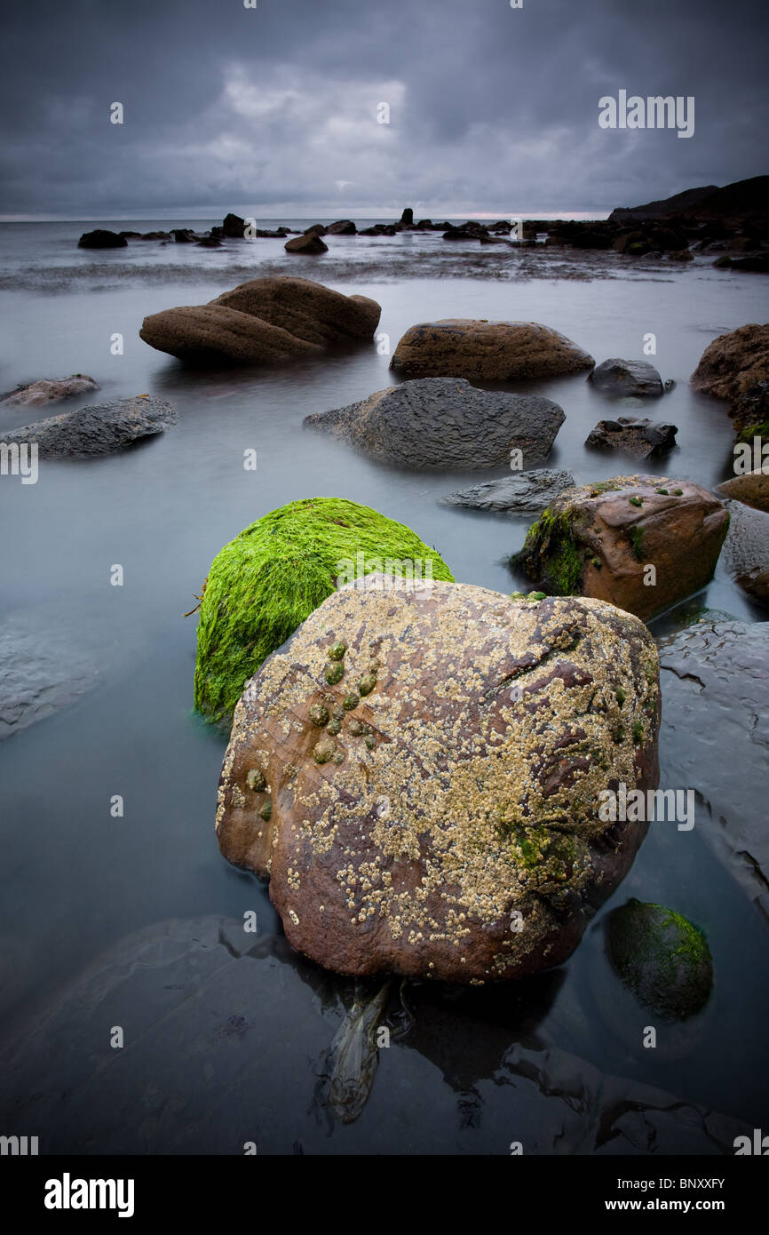Pre-Dawn light over the North Sea from the Sleepy Village of Runswick ...