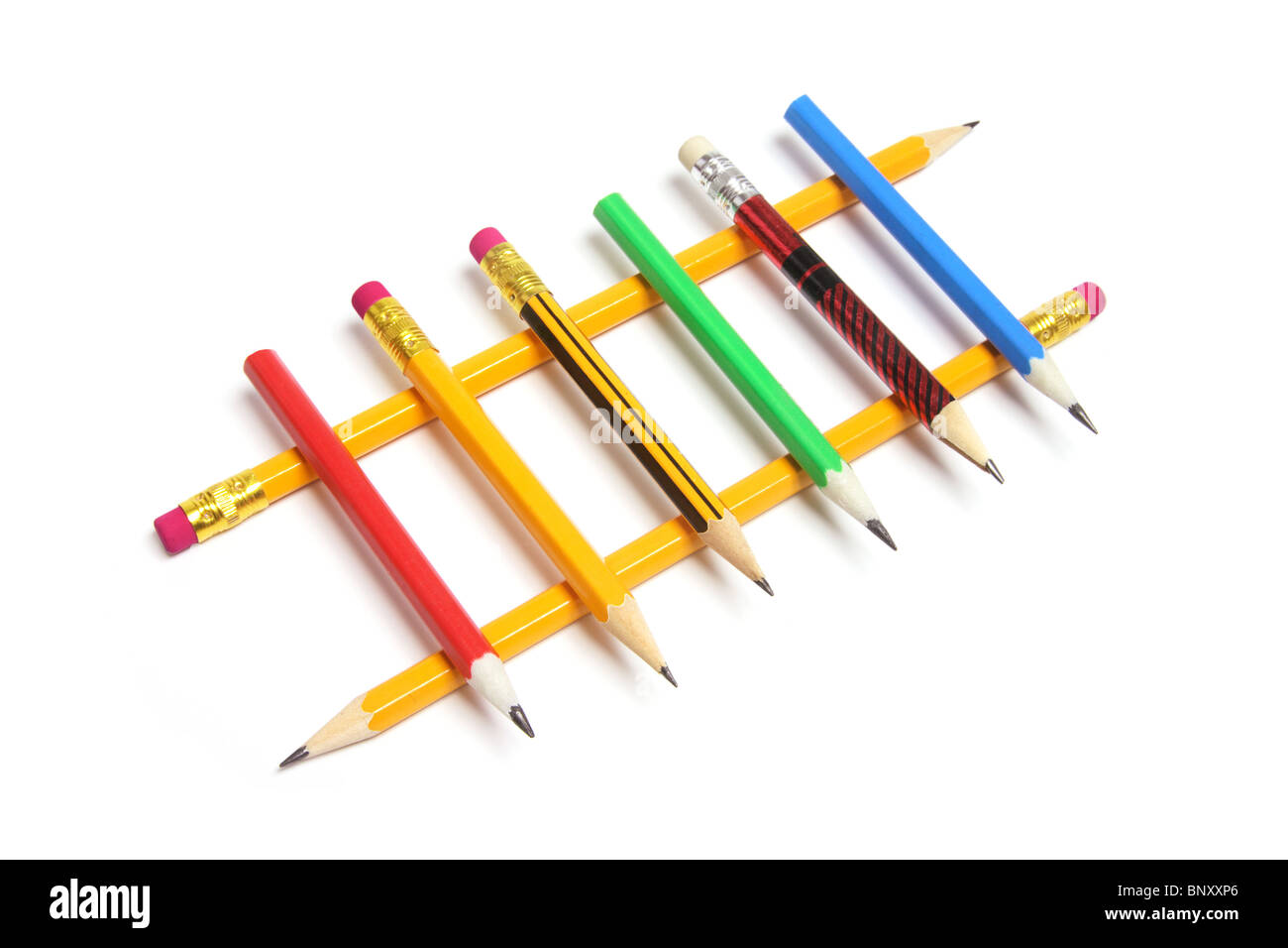 Arrangement of Pencils Stock Photo - Alamy