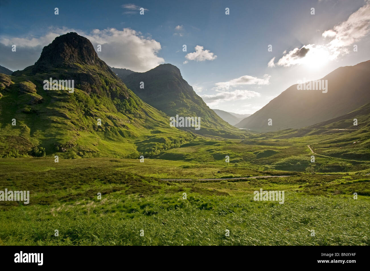 The spectacular Mountains range at Glen Coe, Inverness-shire, Highland ...