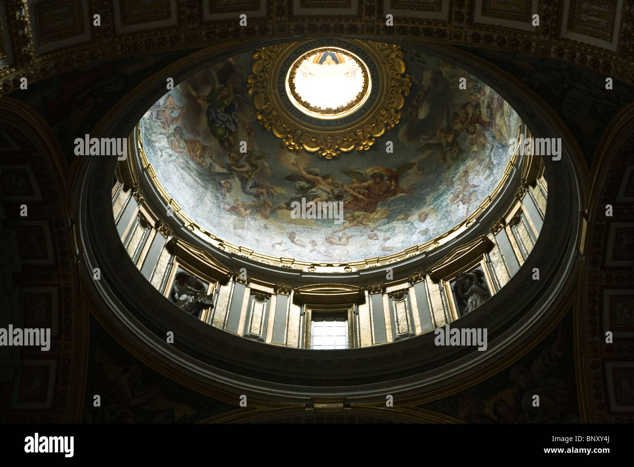 Minor cupola in ceiling of St. Peter's Basilica, Rome, Italy Stock ...