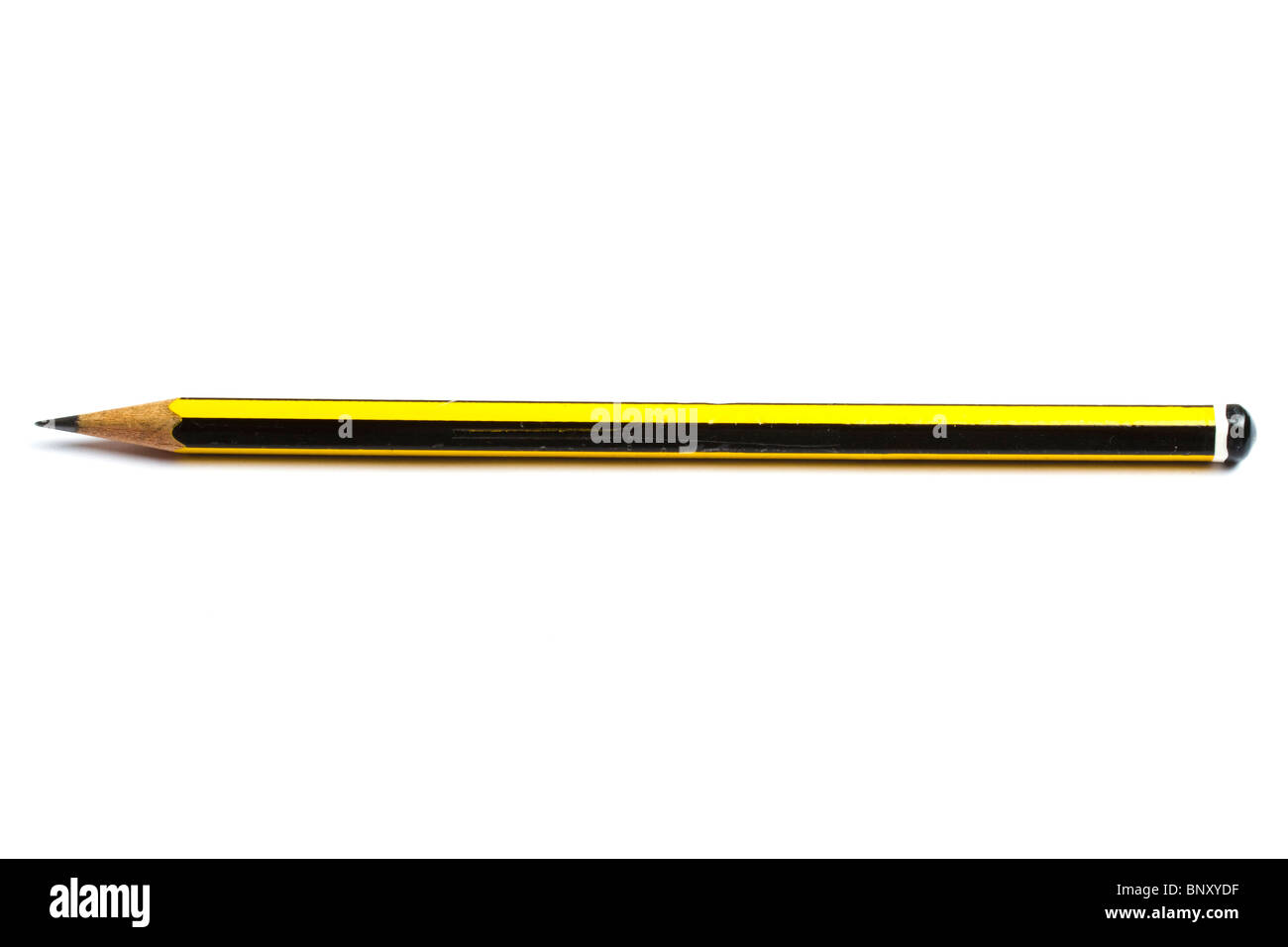 A yellow pencil isolated on white background Stock Photo - Alamy