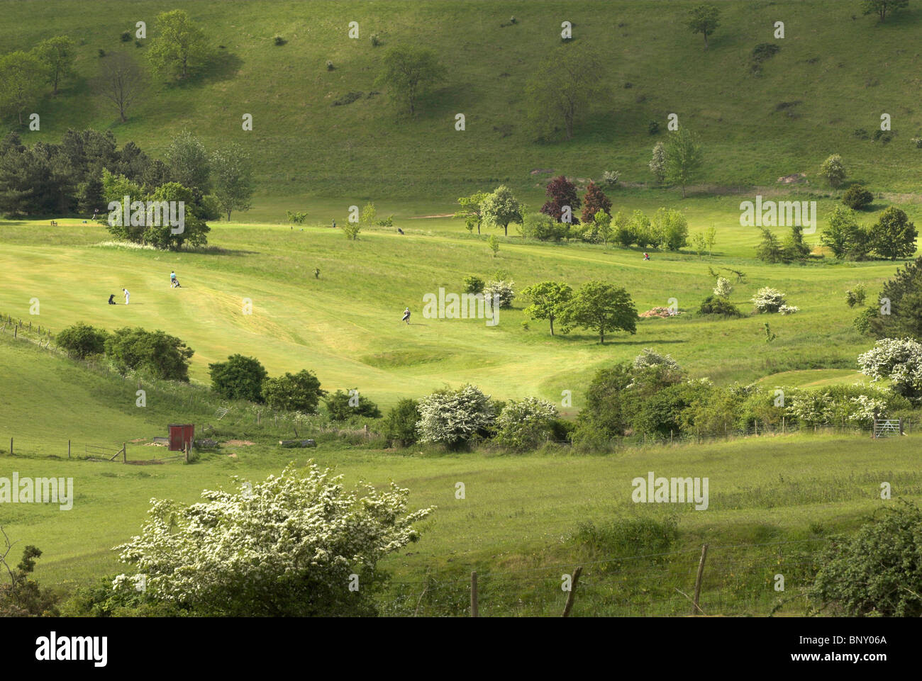 Worthing Golf Course nestles in the South Downs National Park Stock ...