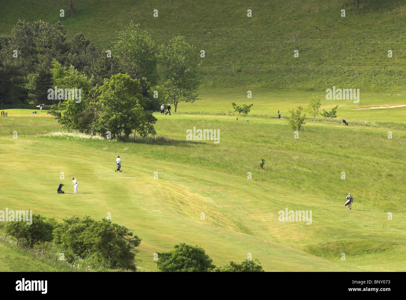 Worthing Golf Course nestles in the South Downs National Park Stock ...