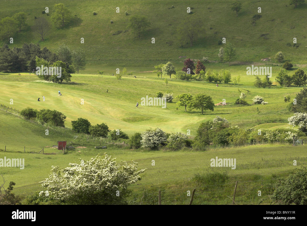 Worthing Golf Course nestles in the South Downs National Park Stock ...