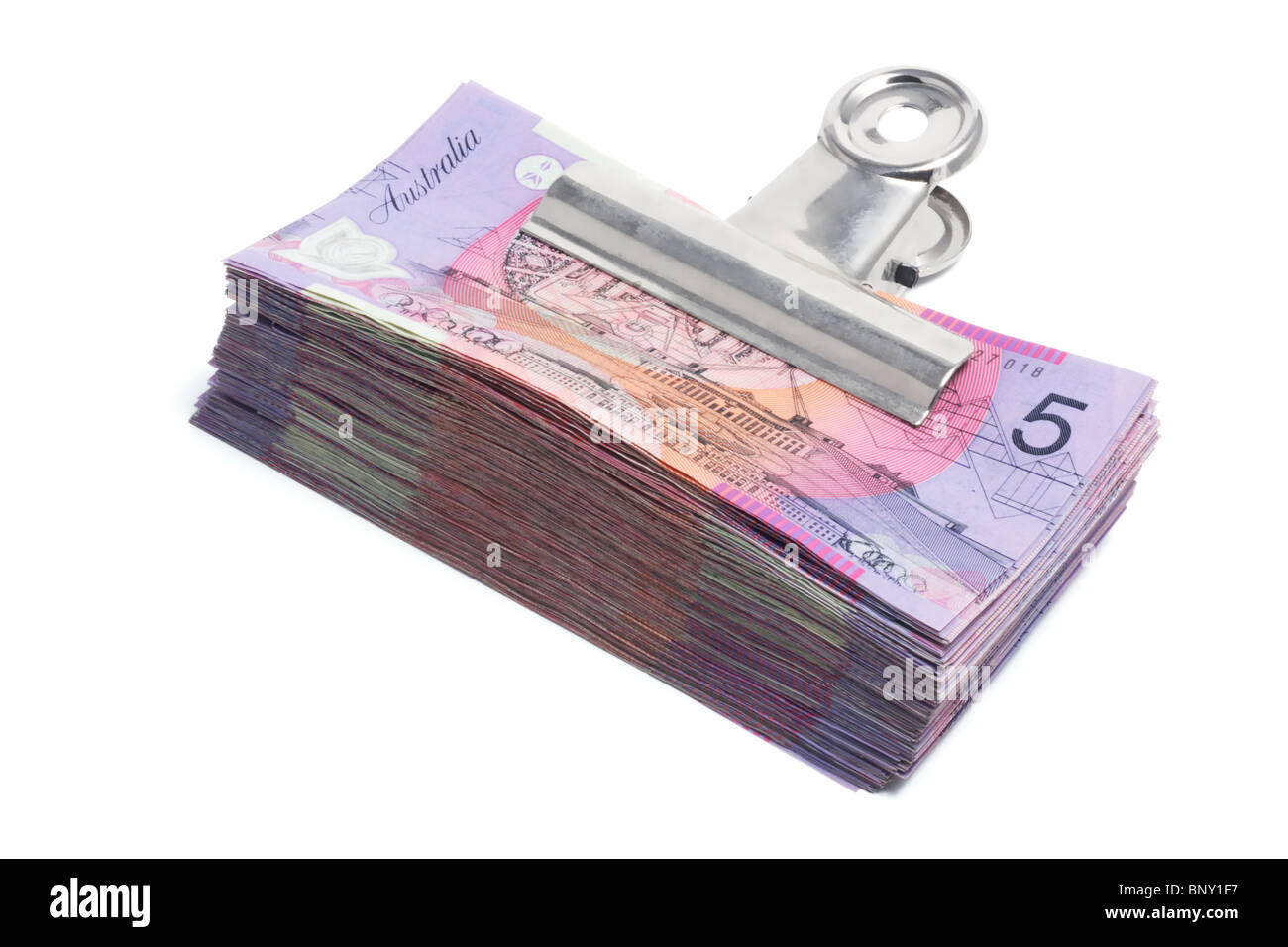 Wad of Banknotes Secured with Paperclip Stock Photo - Alamy