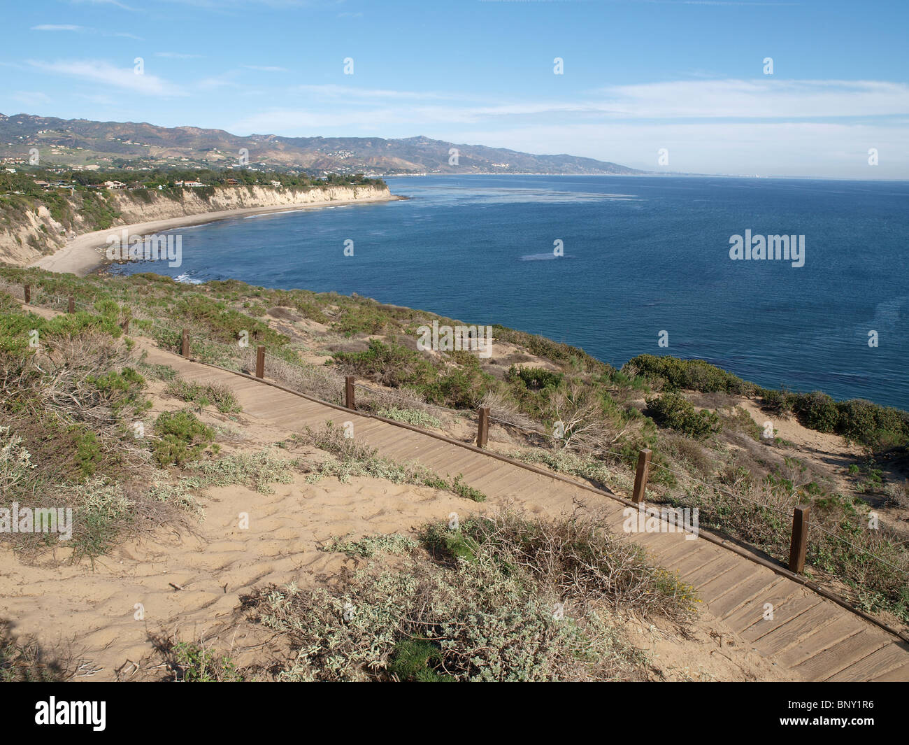 A wide view of the Malibu Pacific coast Stock Photo - Alamy