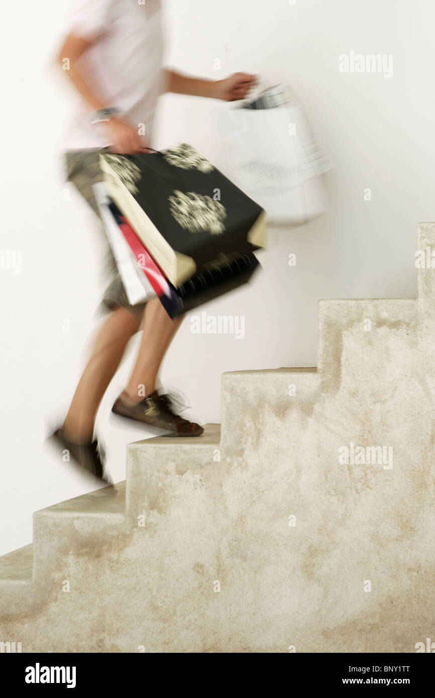 Running up stairs indoors exercise hi-res stock photography and images ...