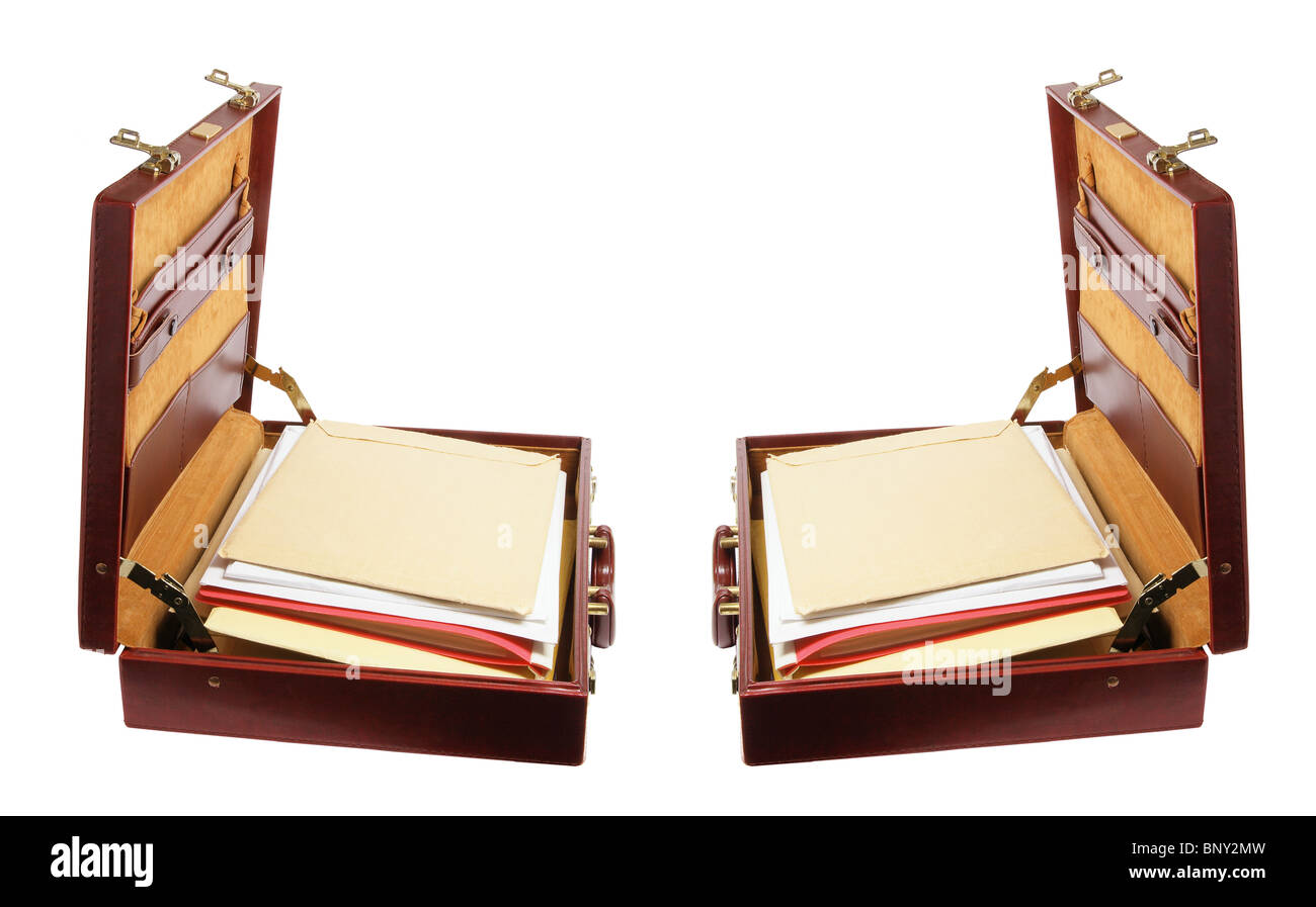 Briefcases with Files Stock Photo - Alamy