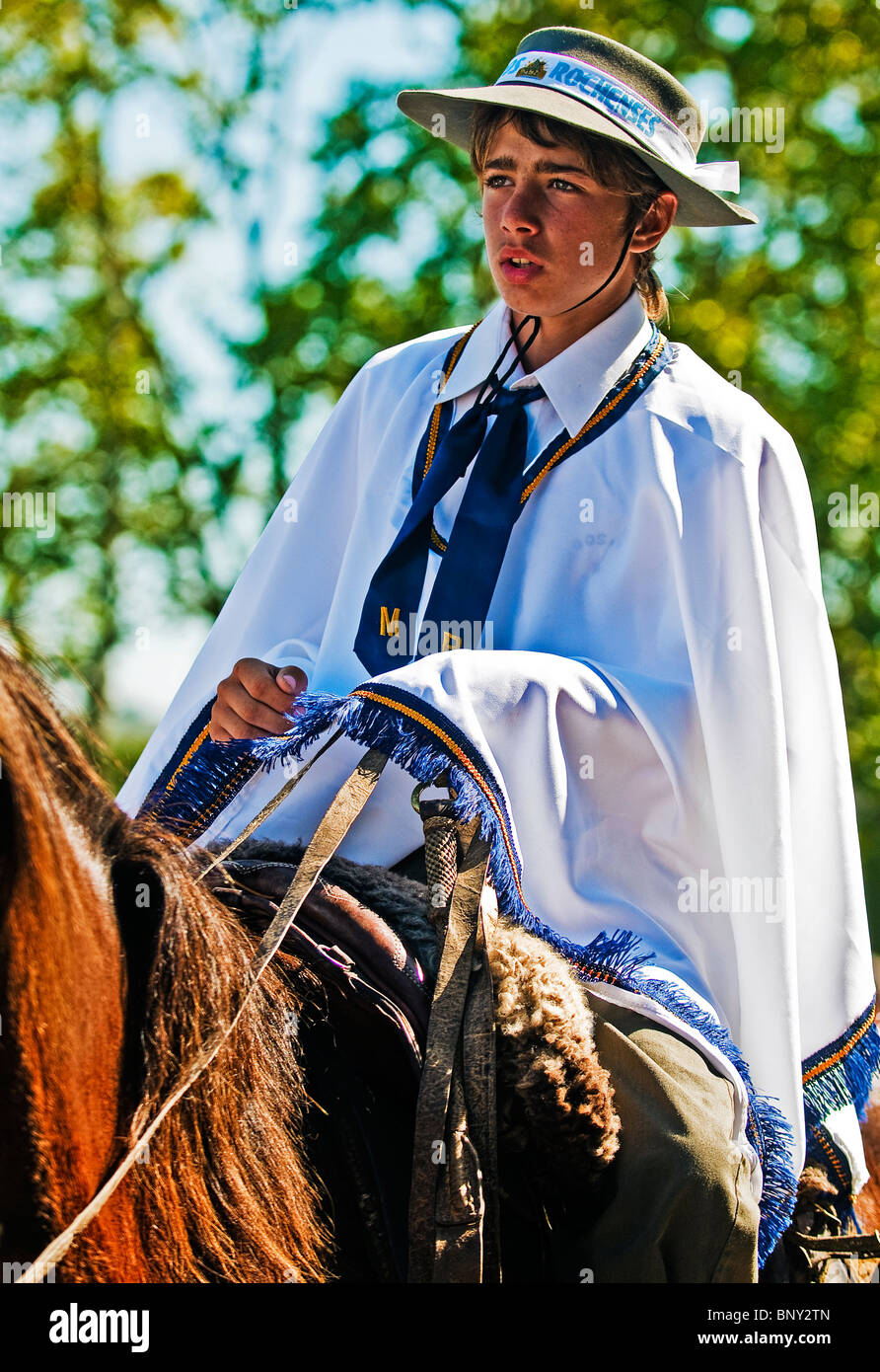Participant in the annual festival Patria Gaucha in Tacuarembo Uruguay ...