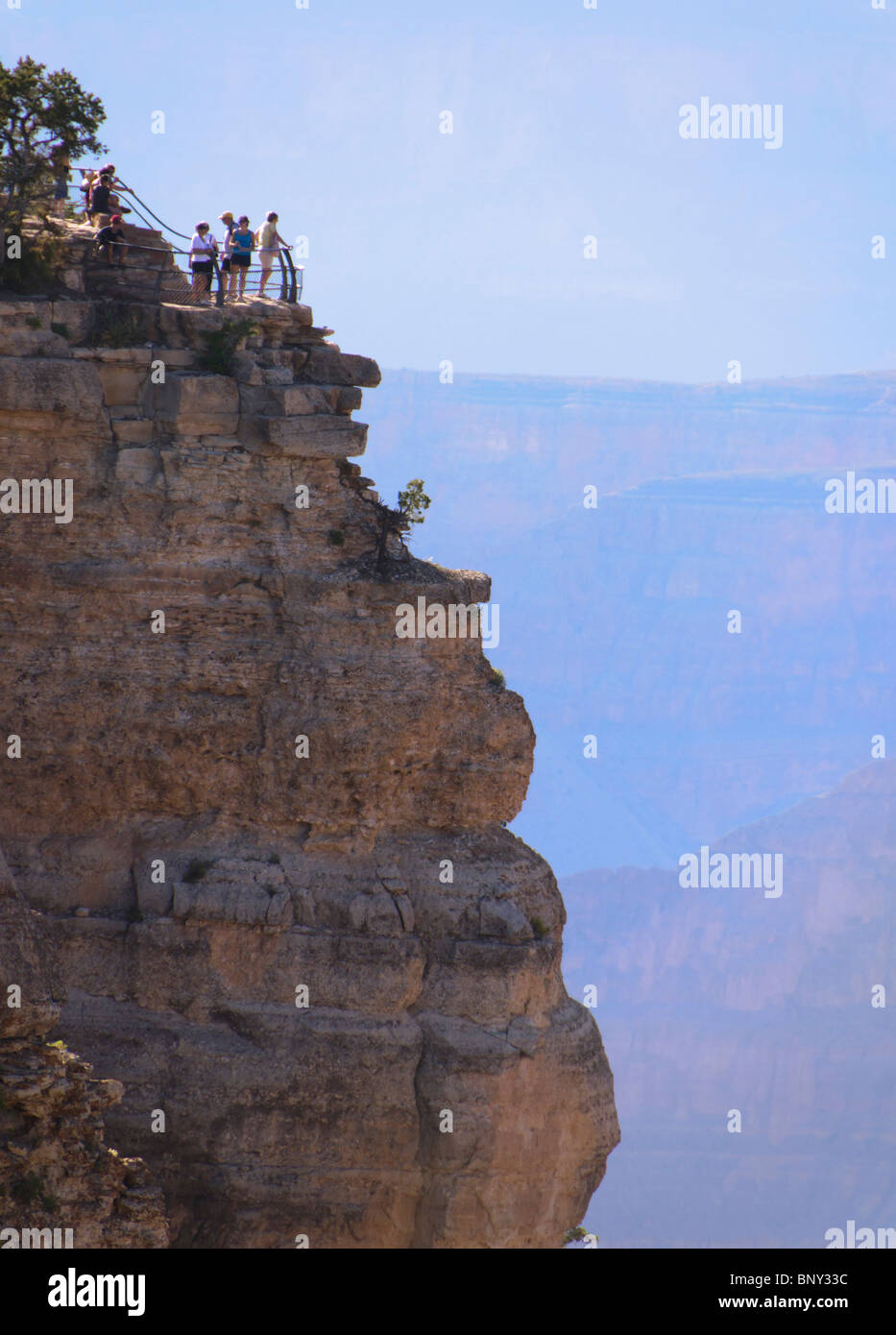 Grand Canyon National Park USA - visitors at the Yavapai Observation ...