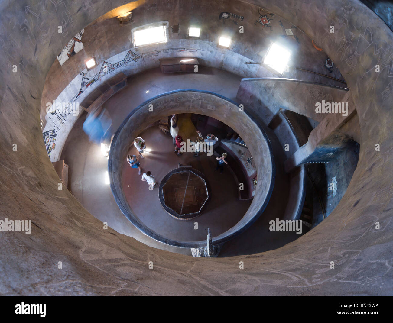 Grand Canyon National Park USA - interior of the Watchtower at Desert ...