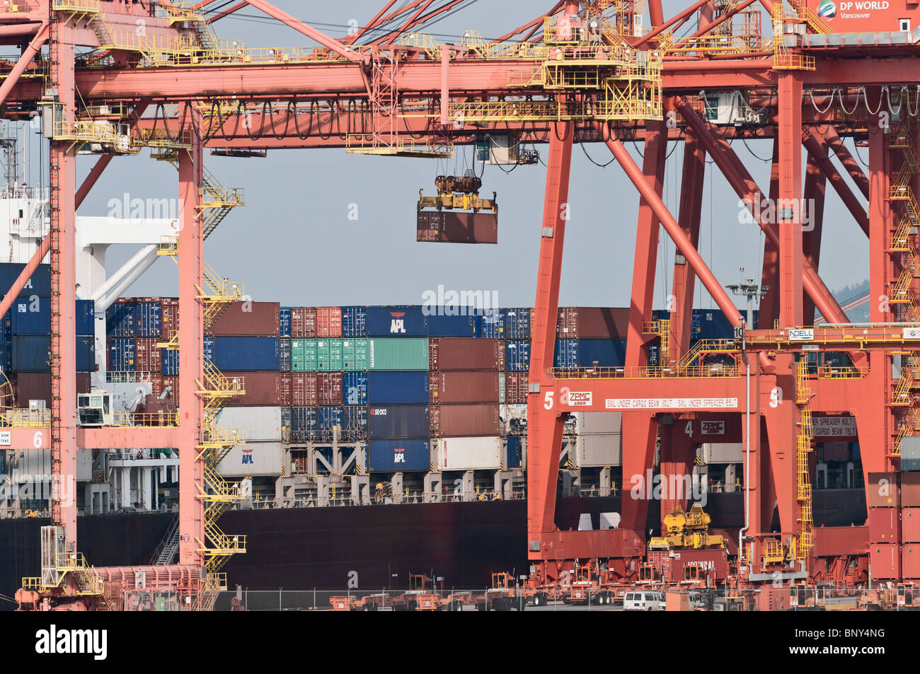 Unloaded shipping containers hi-res stock photography and images - Alamy