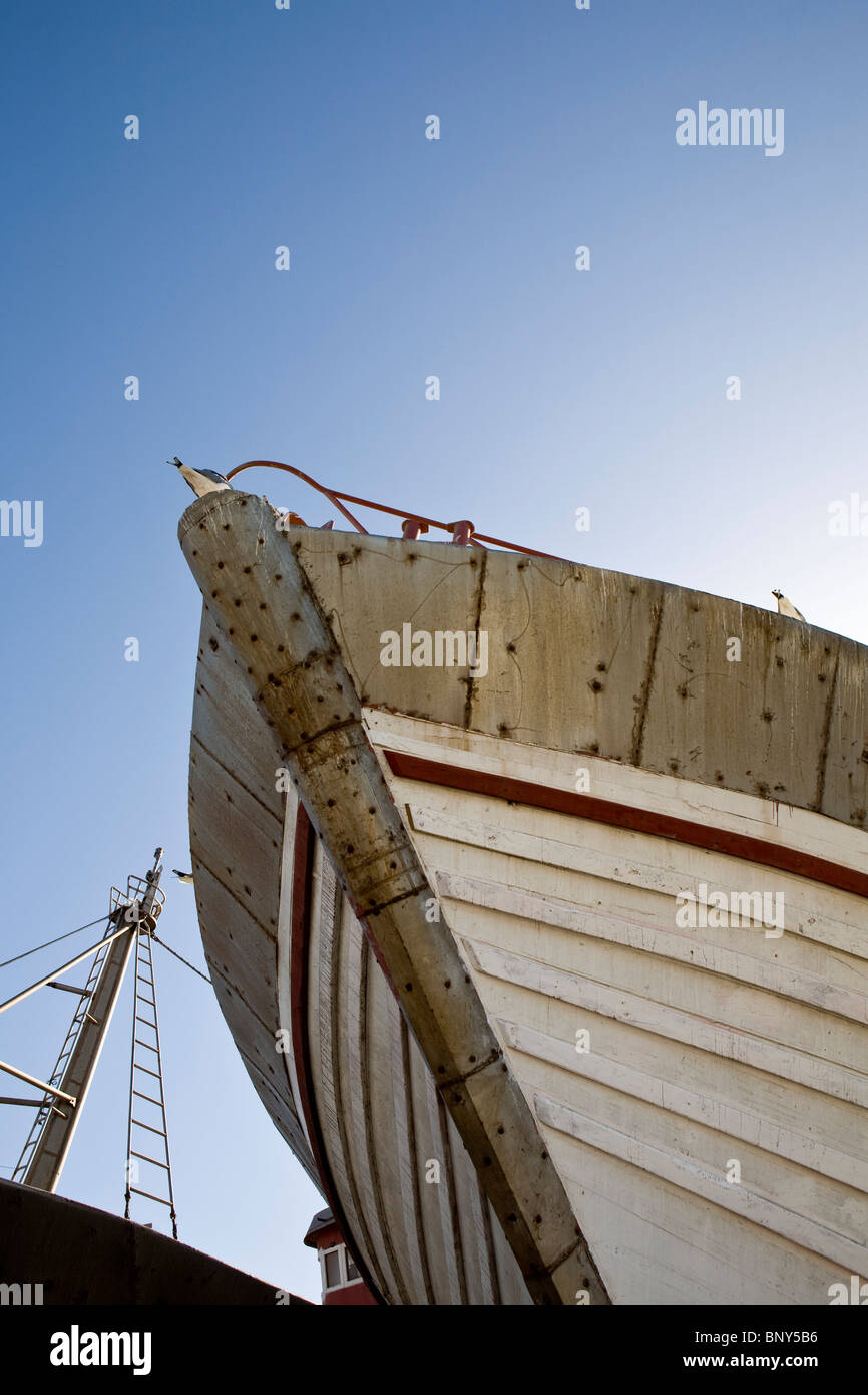 Boat in drydock, low angle view Stock Photo - Alamy