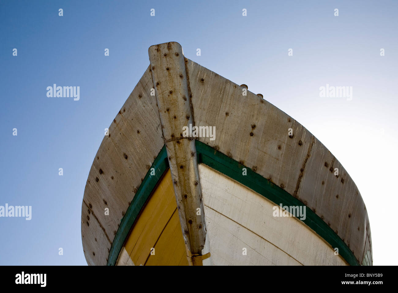 Boat in drydock, low angle view Stock Photo - Alamy
