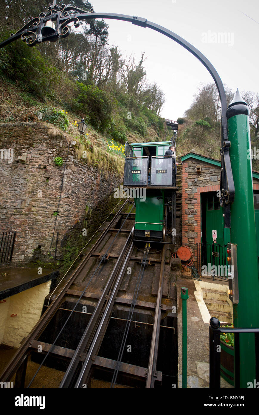 Lynmouth Devon UK Cliff Lift Lynton Stock Photo - Alamy