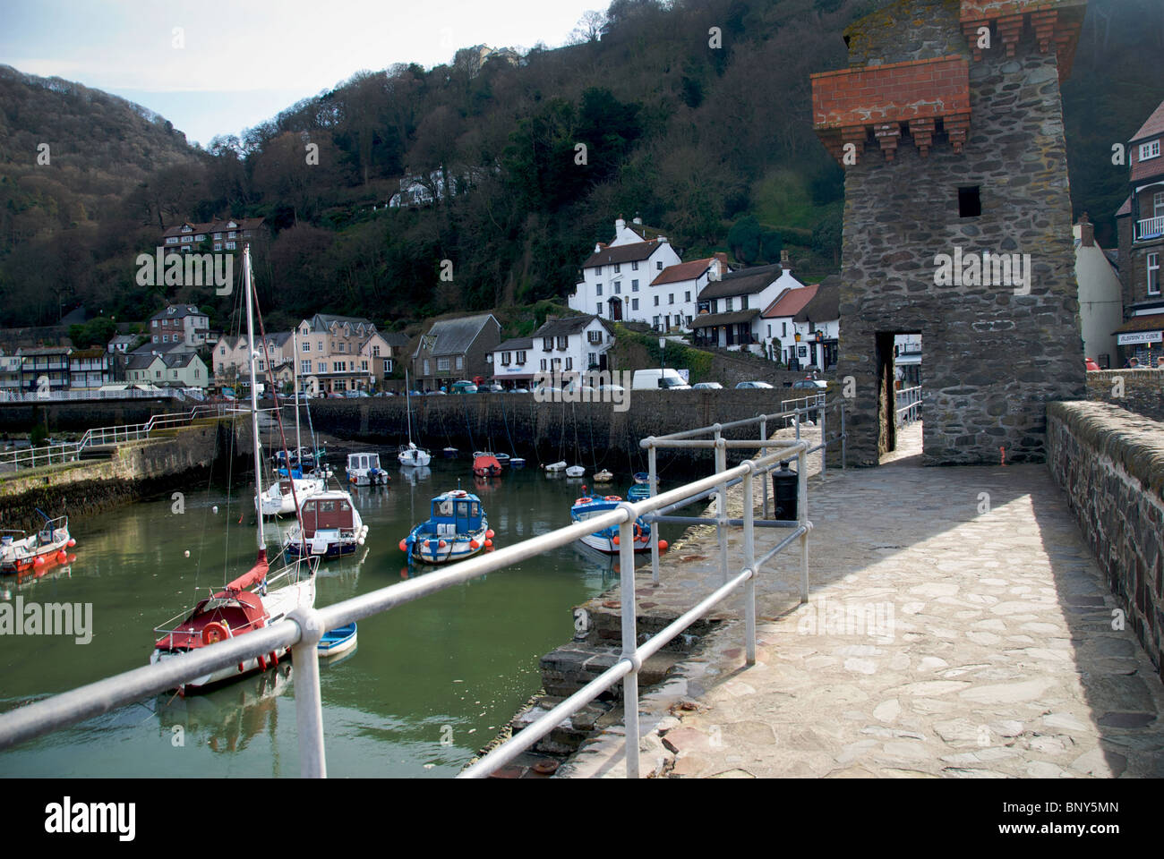Lynmouth Devon UK Harbor Harbour Quay River Lyn Stock Photo - Alamy
