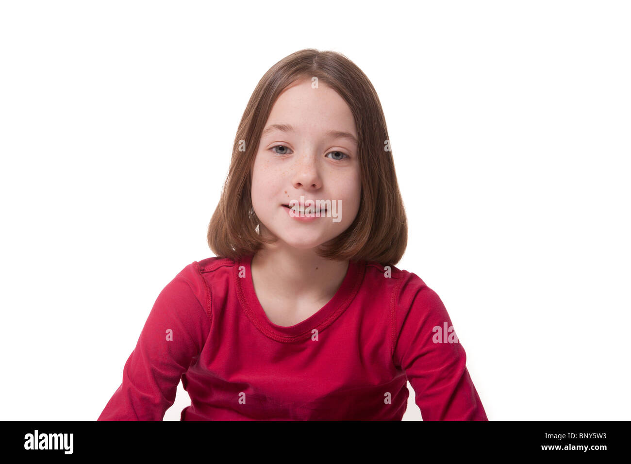 Young children isolated on a white background Stock Photo - Alamy