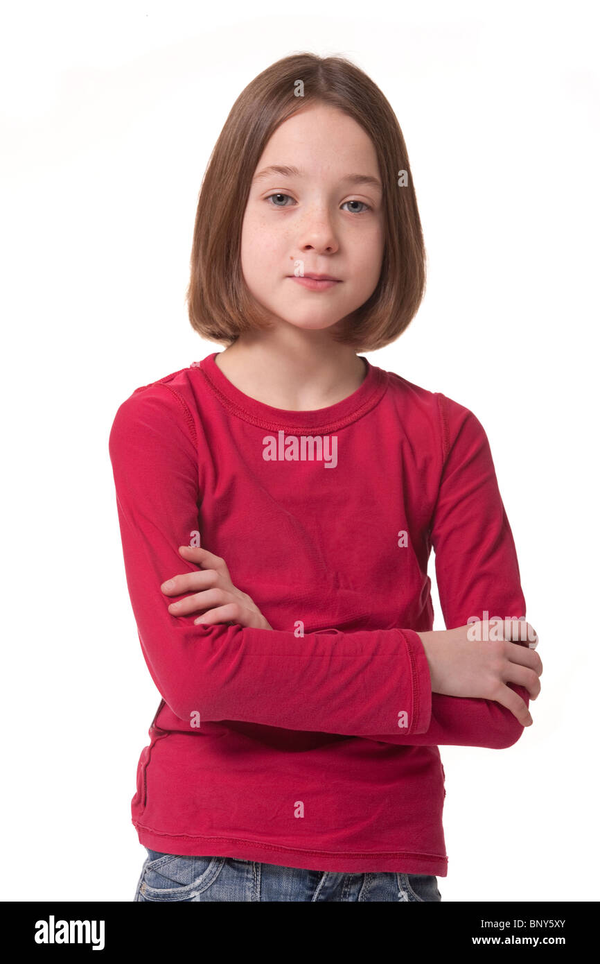 Young children isolated on a white background Stock Photo - Alamy