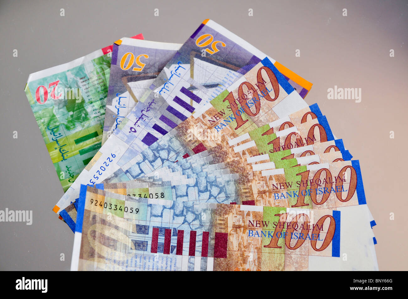 New Israeli Shekel bank notes Stock Photo - Alamy
