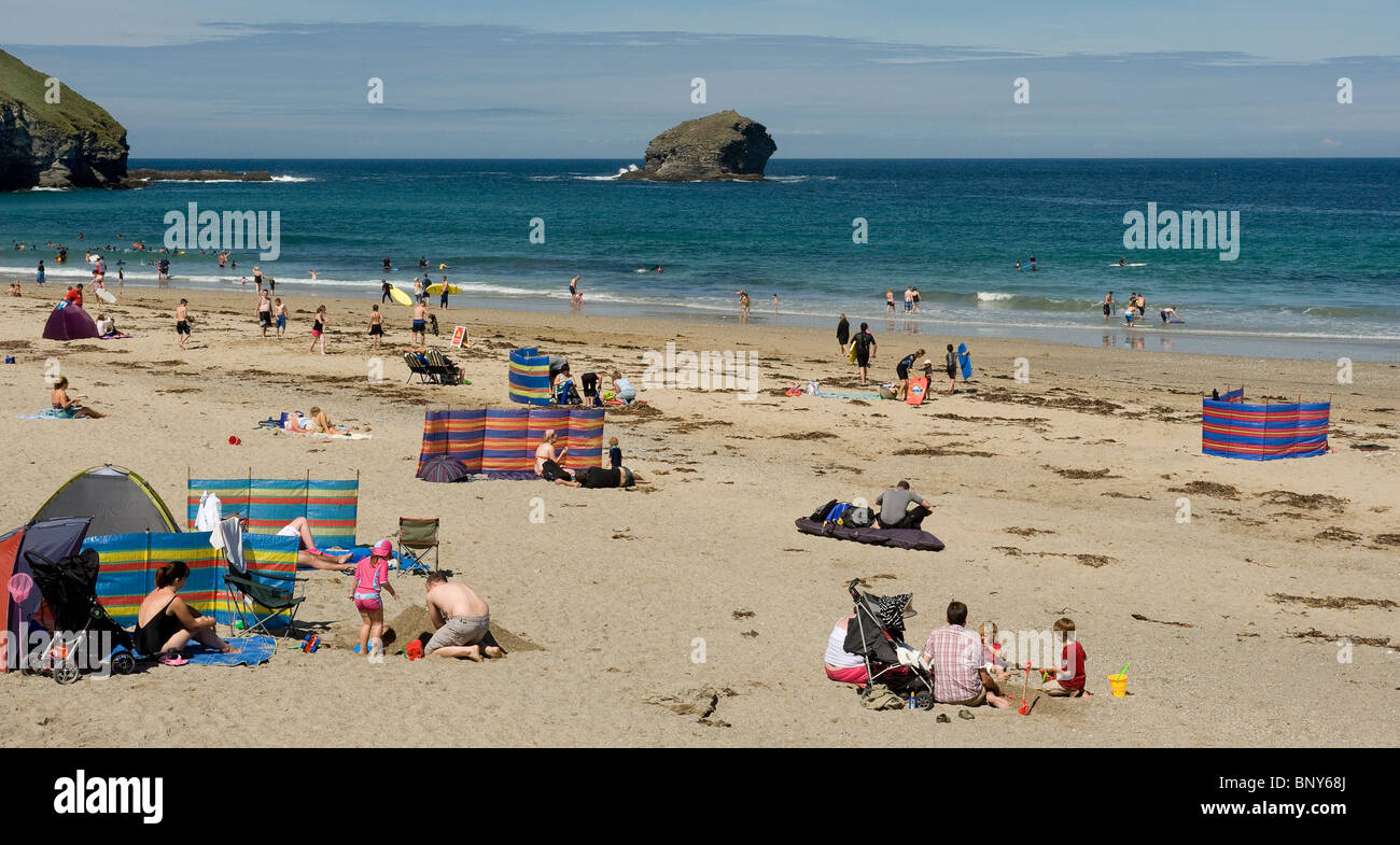Portreath beach in Cornwall Stock Photo - Alamy