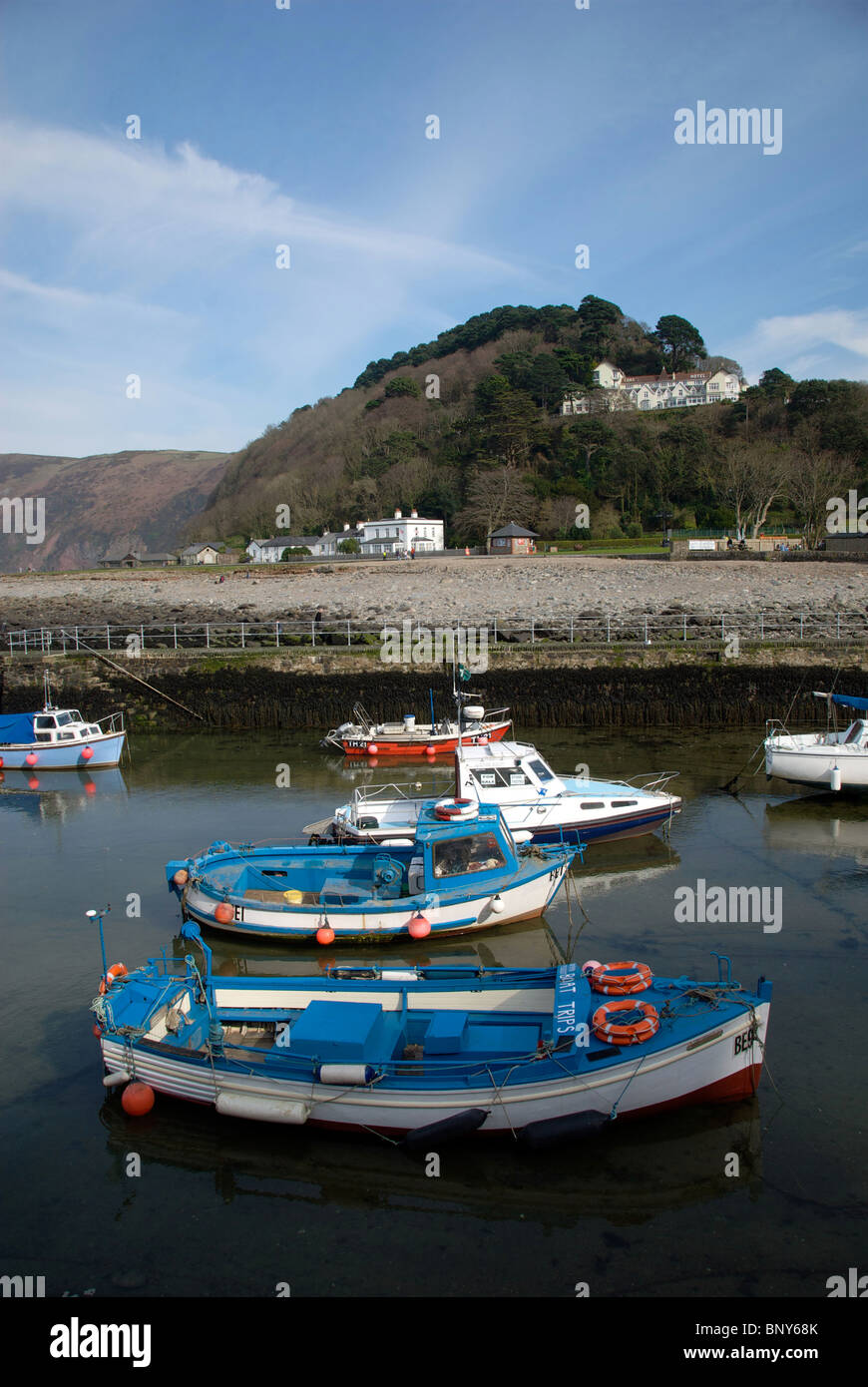 Lynmouth Devon UK Harbor Harbour Quay River Lyn Stock Photo - Alamy