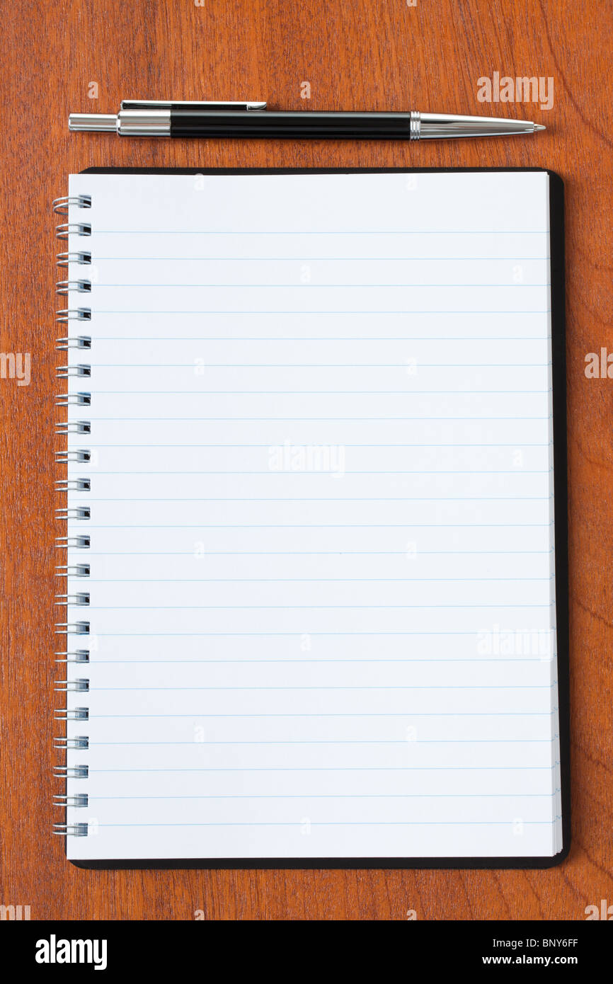 black pen and notebook Stock Photo - Alamy