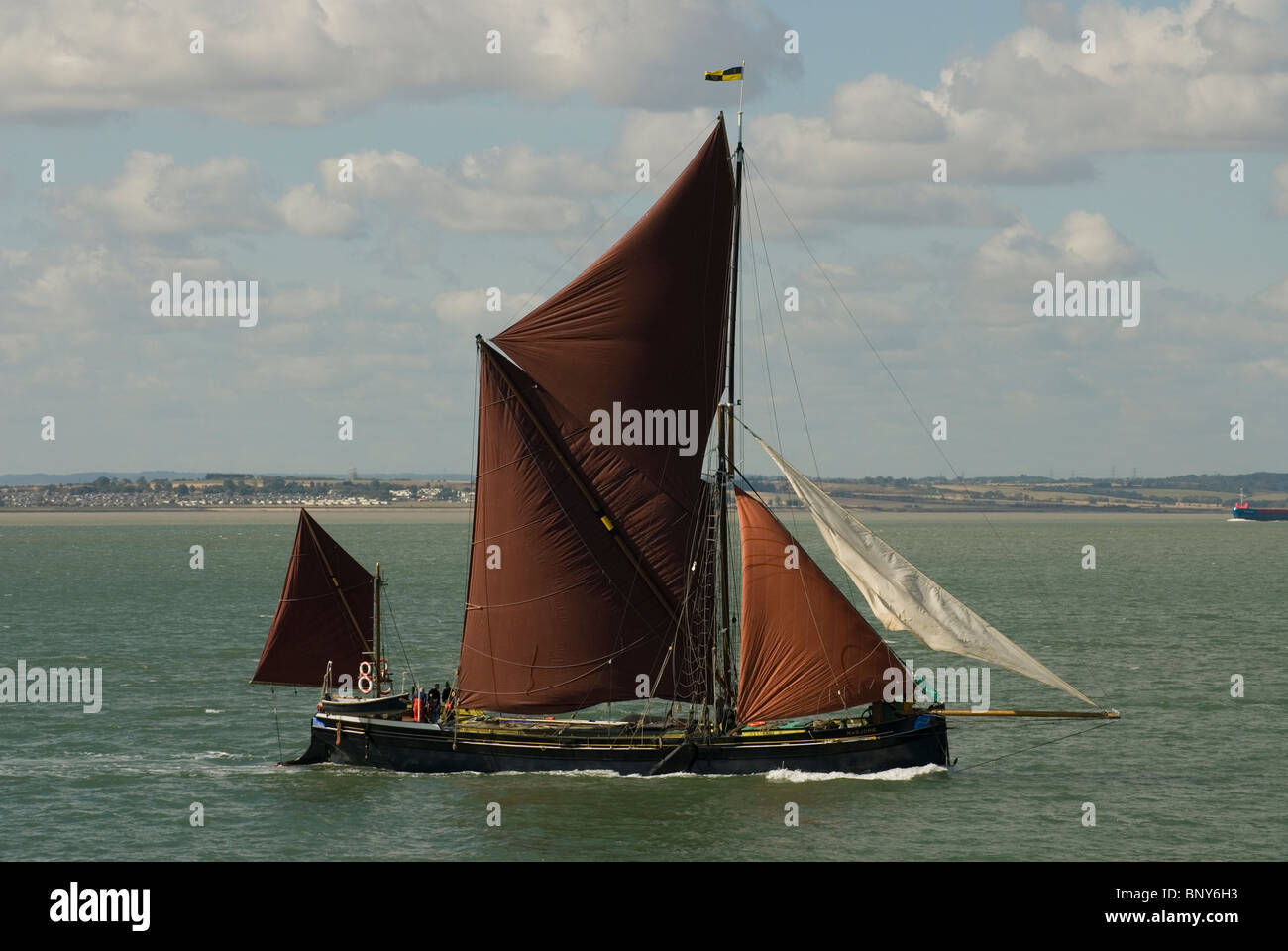 Old Thames sailing barge Stock Photo - Alamy