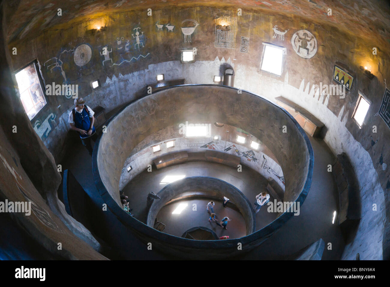Grand Canyon National Park USA - interior of the Watchtower at Desert ...
