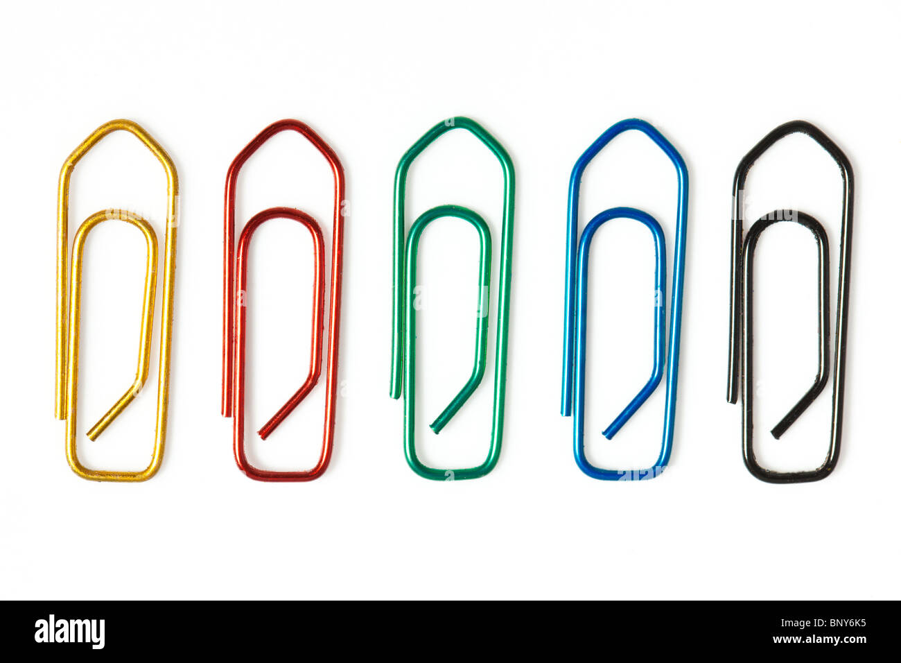 office clips on white background Stock Photo - Alamy