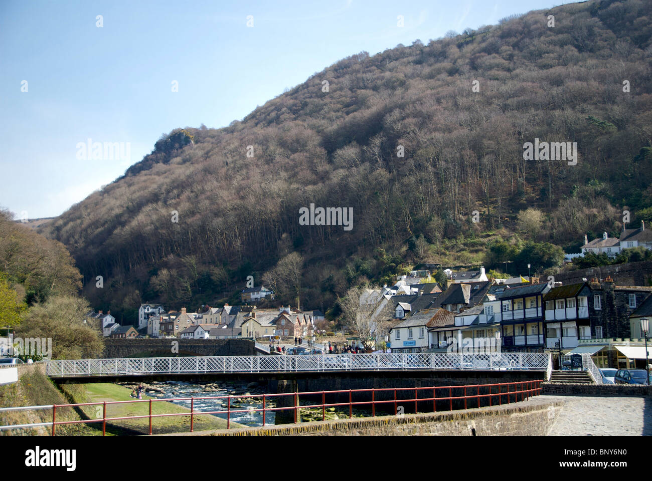 Lynmouth Devon UK Harbor Harbour Quay River Lyn Stock Photo - Alamy