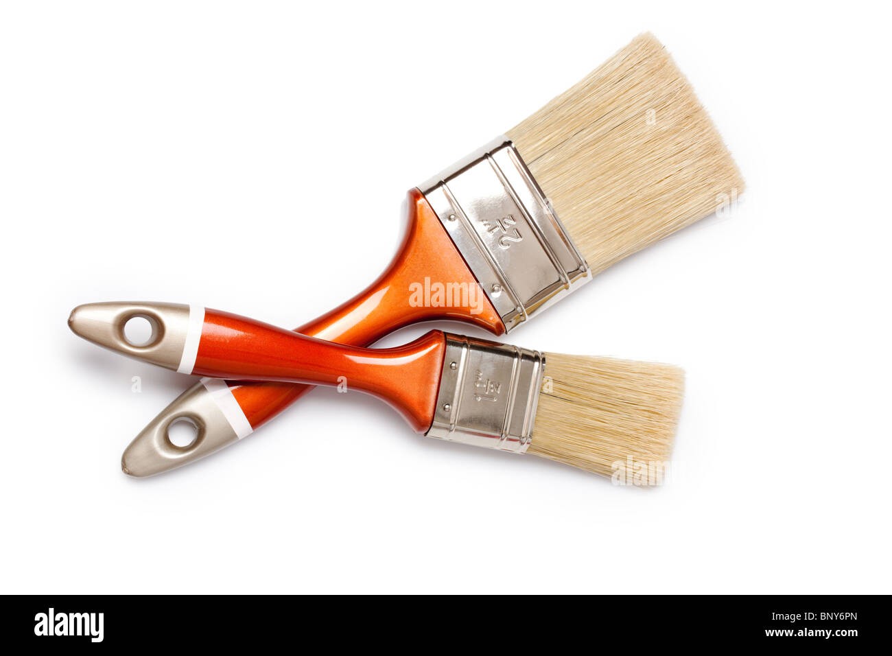 two brushes on white background Stock Photo - Alamy