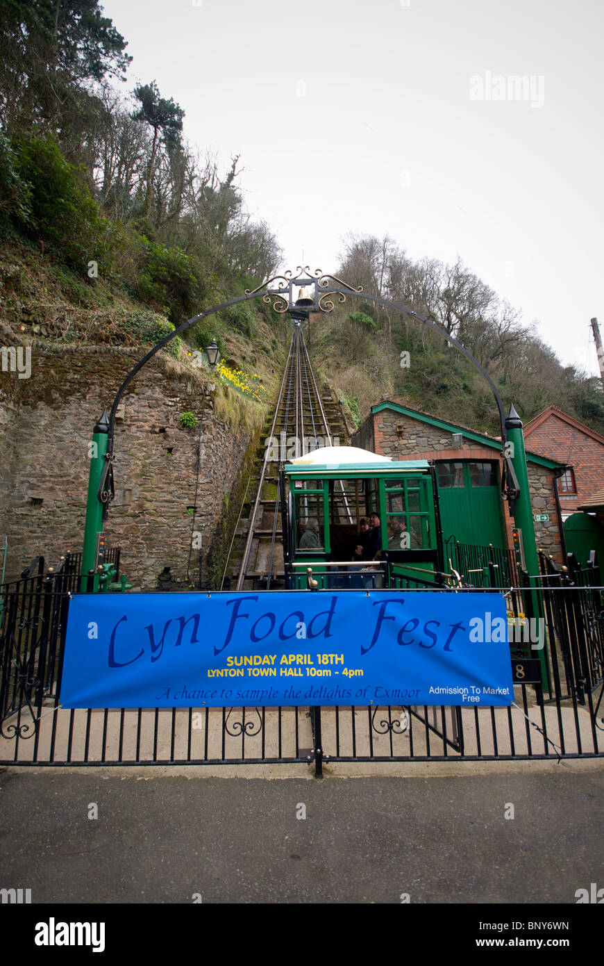 Lynmouth Devon UK Cliff Lift Lynton Stock Photo - Alamy