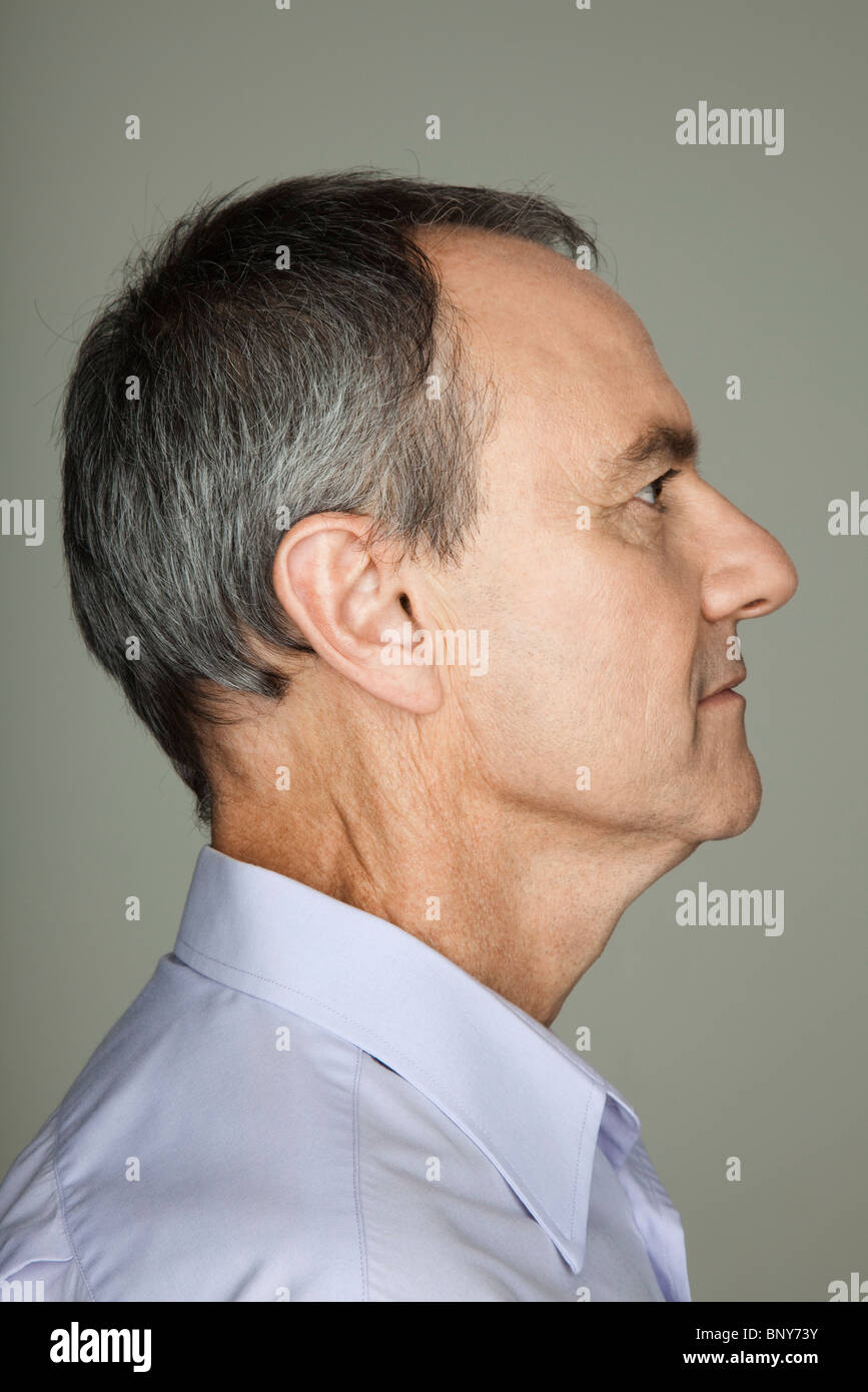 Mature man, profile Stock Photo - Alamy