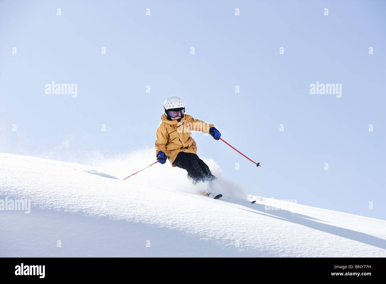 Powder skiing hi-res stock photography and images - Alamy