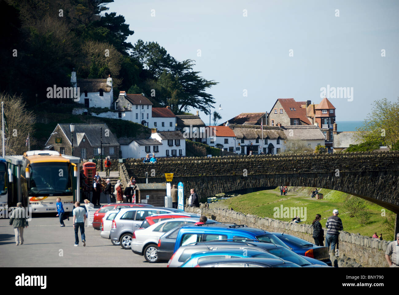 Lynmouth Devon UK Harbor Harbour Quay River Lyn Stock Photo - Alamy