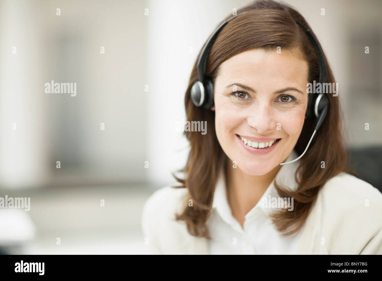 Portrait of a receptionist Stock Photo - Alamy
