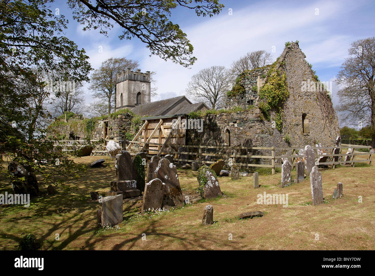 Ireland, Waterford, Stradbally, ancient medieval church ruins Stock ...