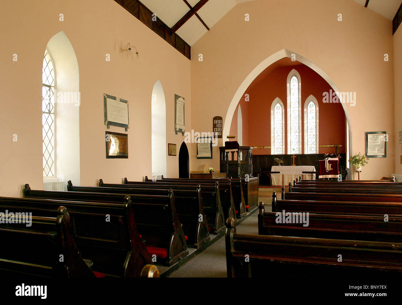 Ireland, Waterford, Stradbally, church interior Stock Photo - Alamy