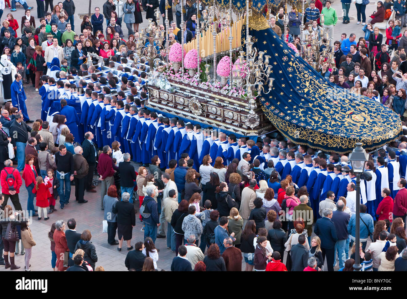 Semana Santa, (Holy Week) celebrations, Malaga, Andalucia, Spain Stock ...