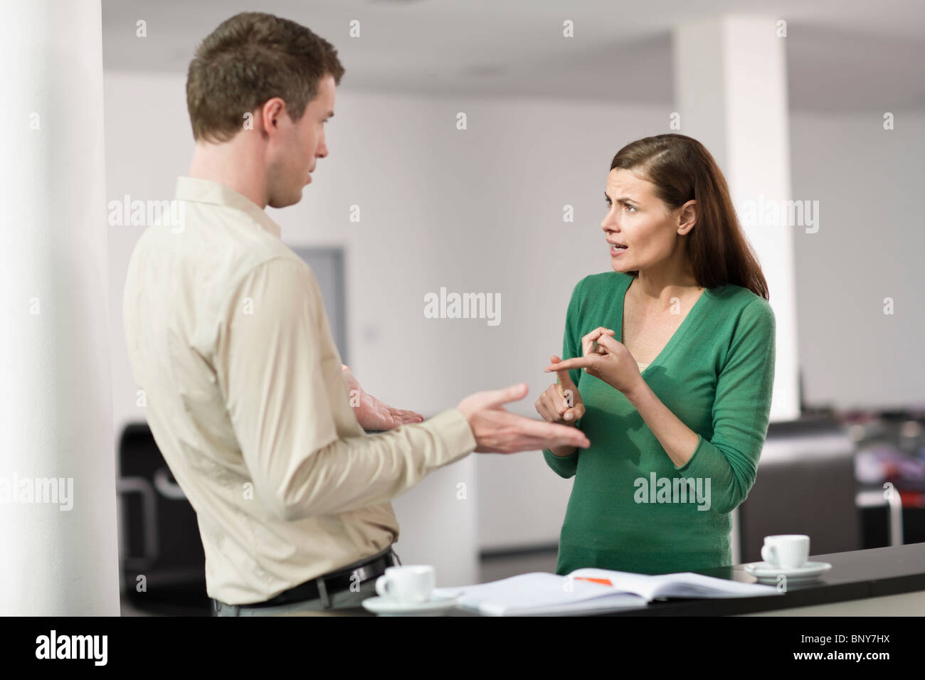 Woman lecturing man hi-res stock photography and images - Alamy