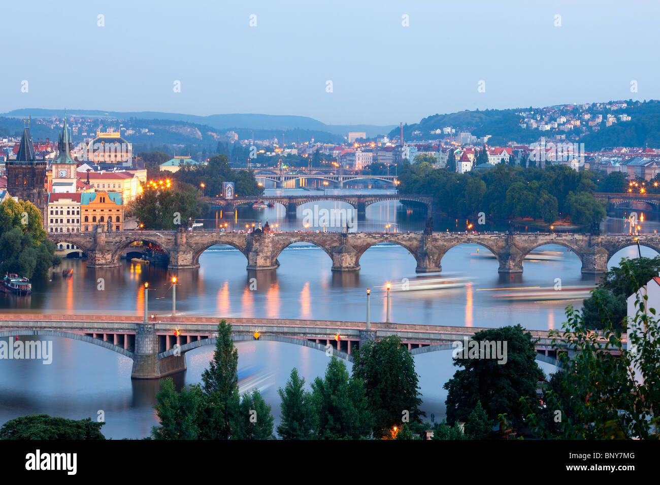 Prague bridges hi-res stock photography and images - Alamy