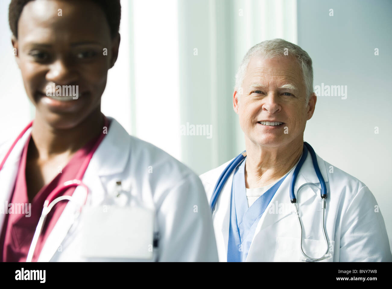 Female doctor name tag hi-res stock photography and images - Alamy