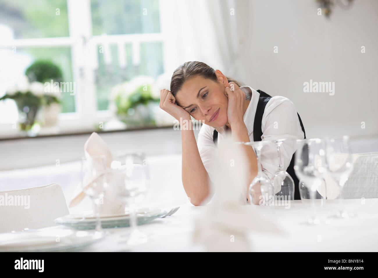 Waitress tired hi-res stock photography and images - Alamy