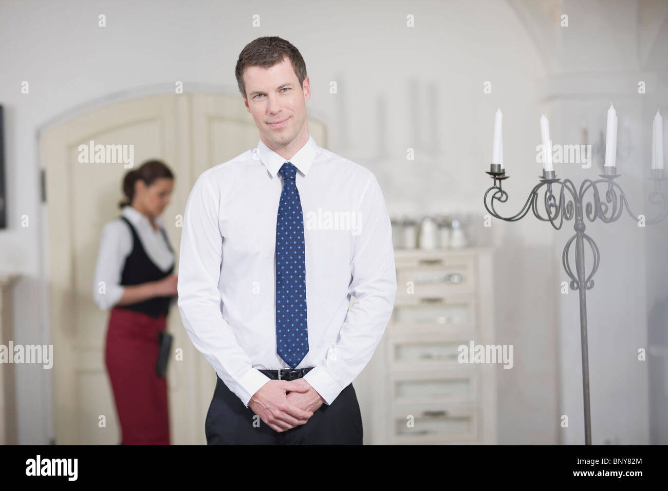 Restaurant owner manager standing hi-res stock photography and images ...